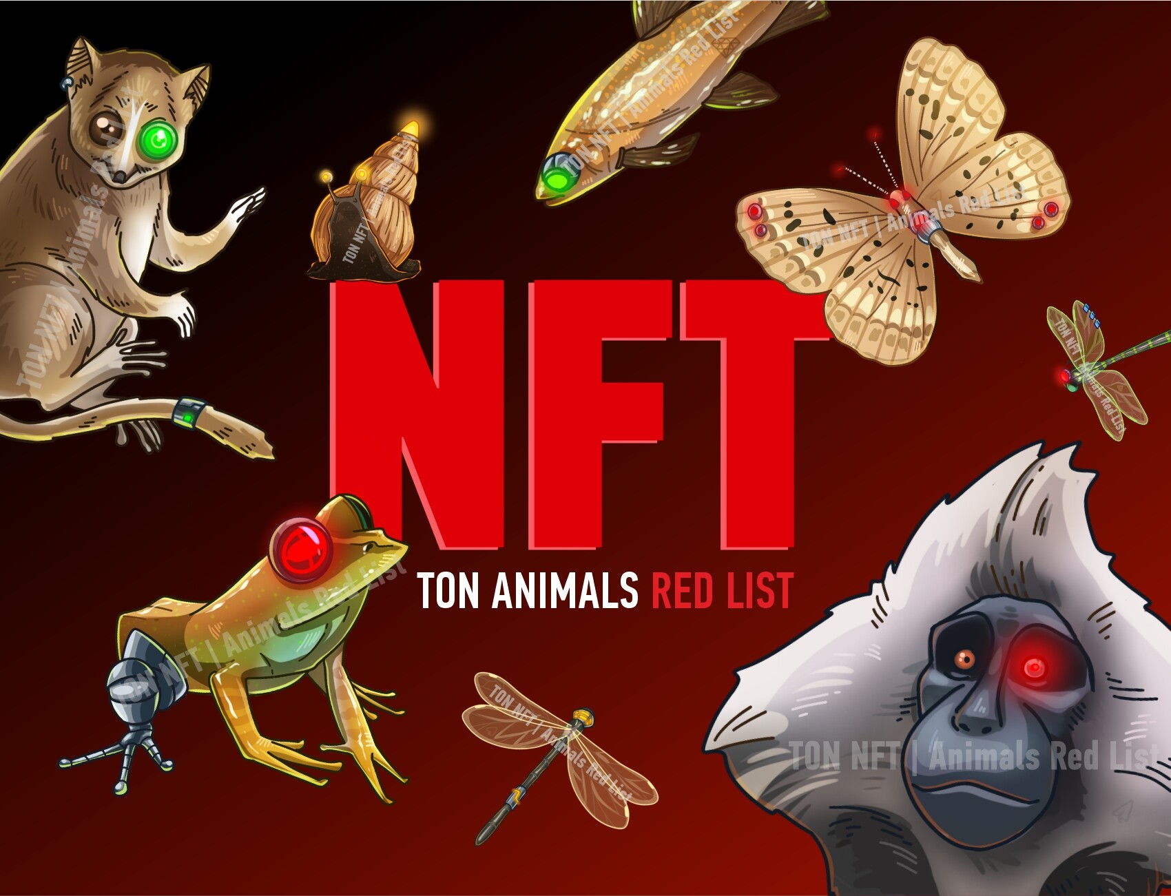 ArtStation - NFT ton animals red list