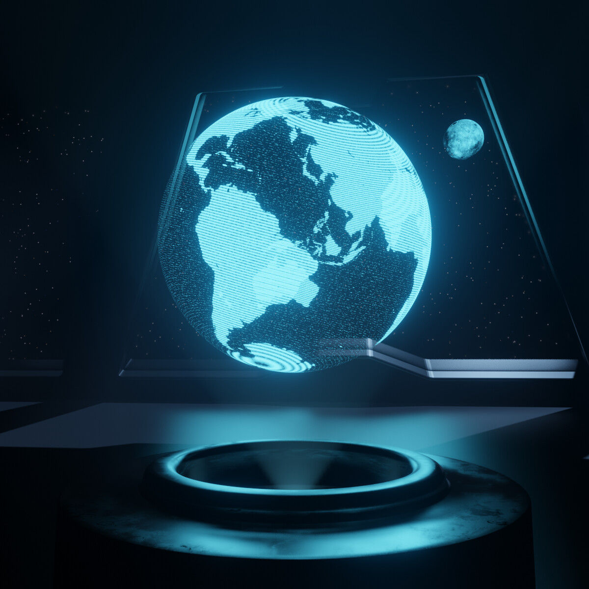 ArtStation - Earth Hologram