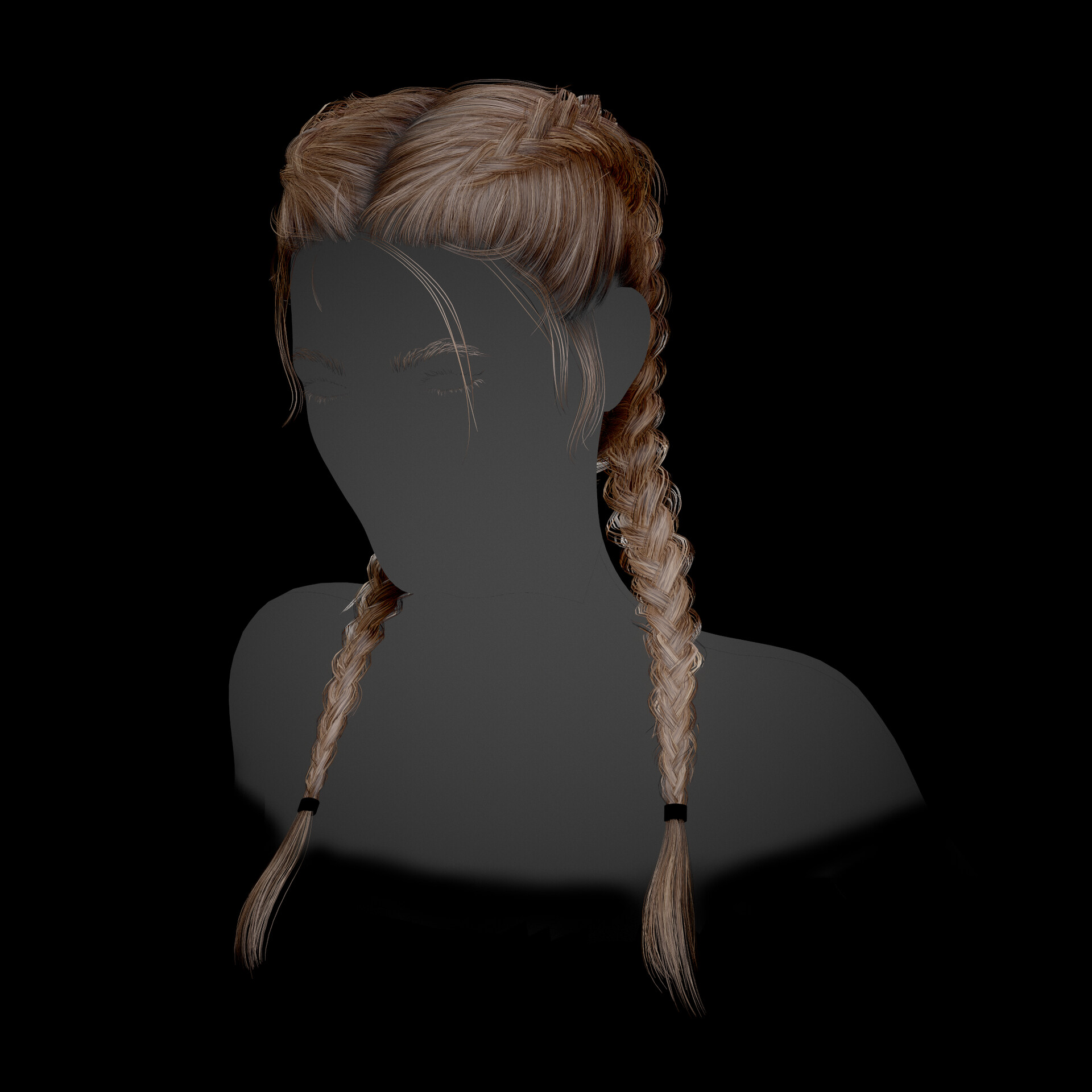 ArtStation - Girl with braids