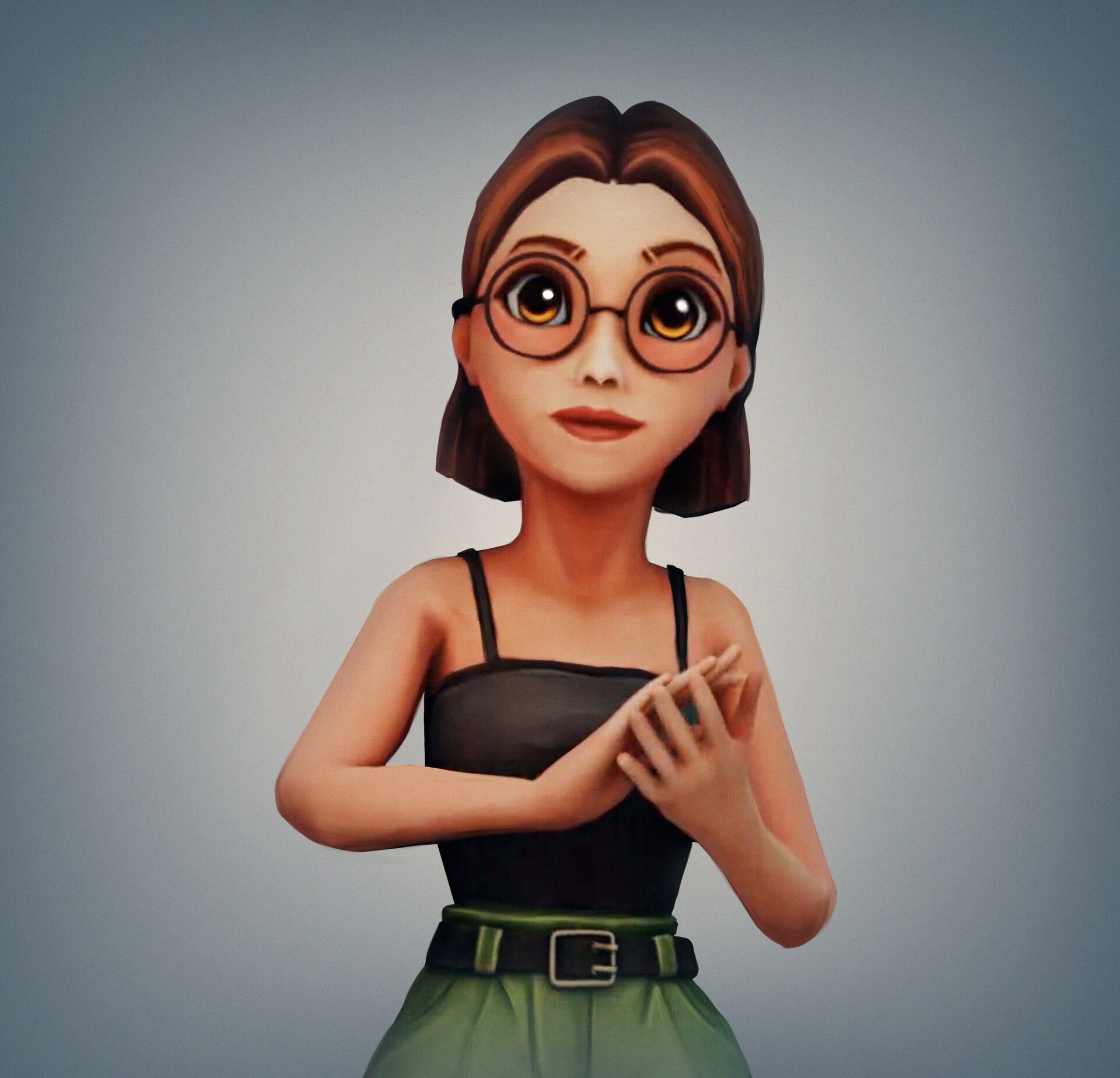 Artstation Girl With Glasses