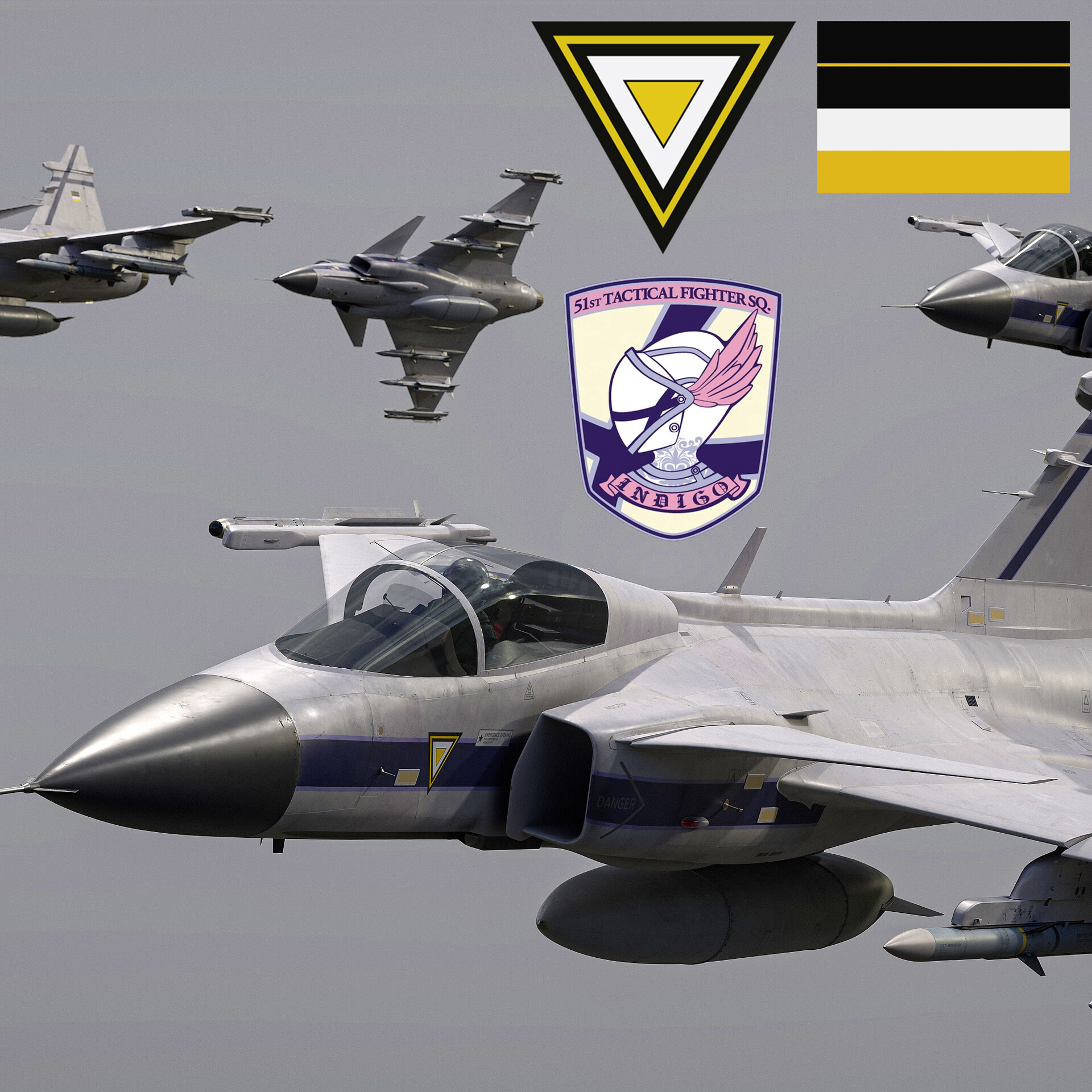 ArtStation - Belka 51st Tactical Fighter Squadron "Indigo Squadron ...