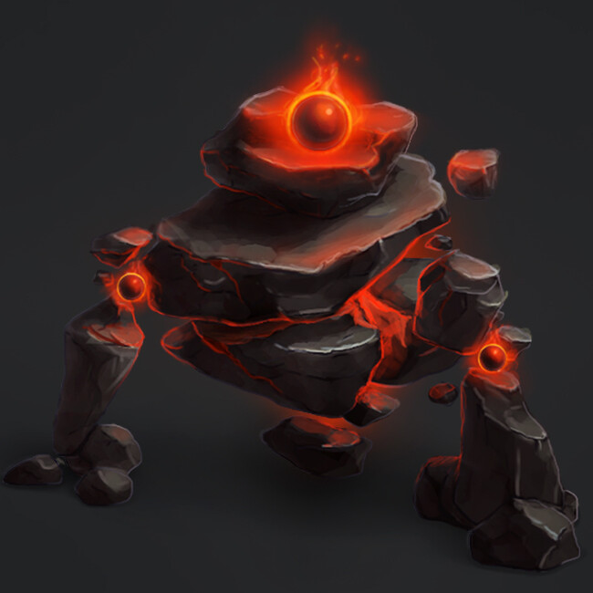 ArtStation - Lesser Magma Elemental