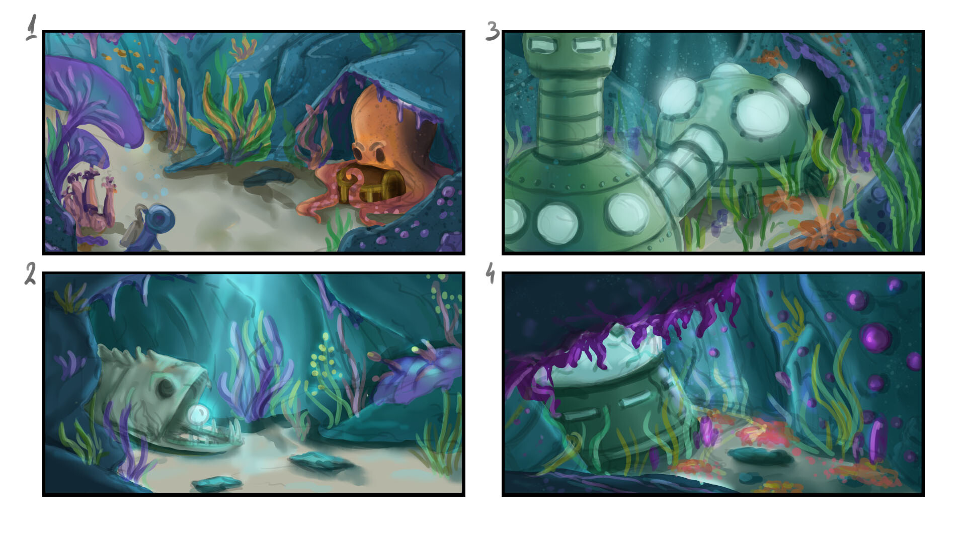ArtStation - Underwater steampunk base
