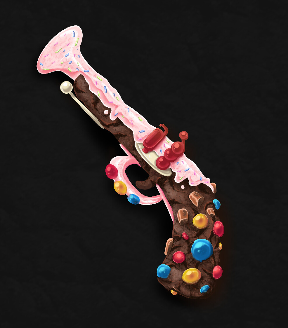ArtStation - concept art personnal project - candy weapons
