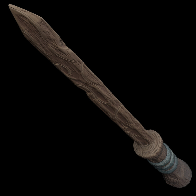ArtStation - Stylized Wooden Short Sword