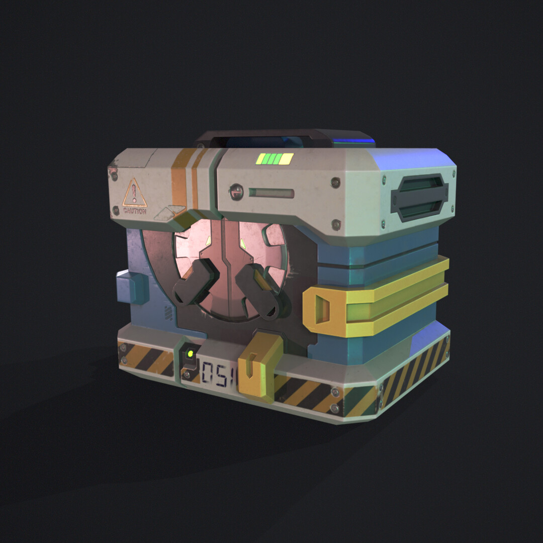 ArtStation - Sci Fi chest 3D
