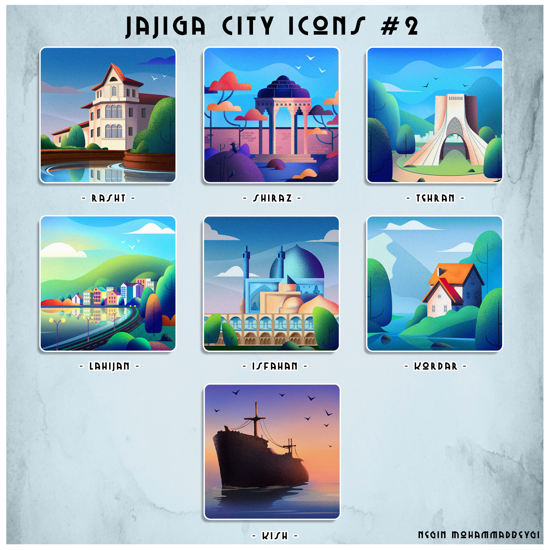ArtStation - Dream cities icons #2