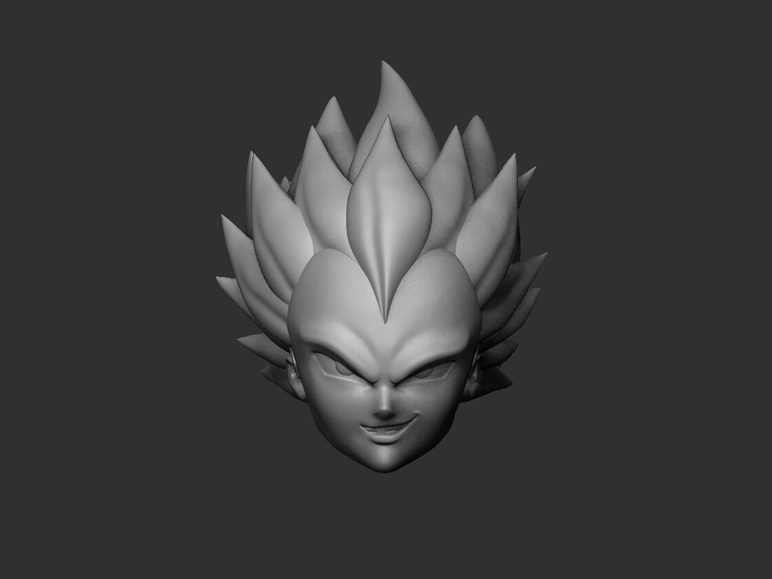 ArtStation - Dragon Ball super saiyan 3d heads
