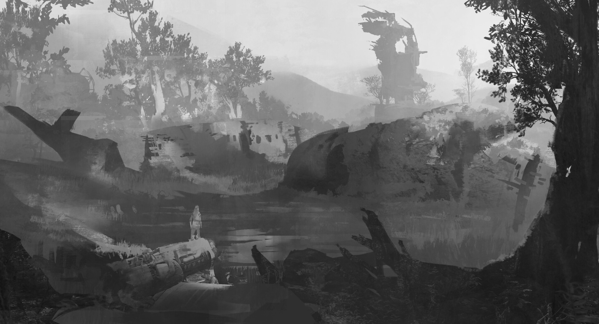 ArtStation - B&W Sketches study