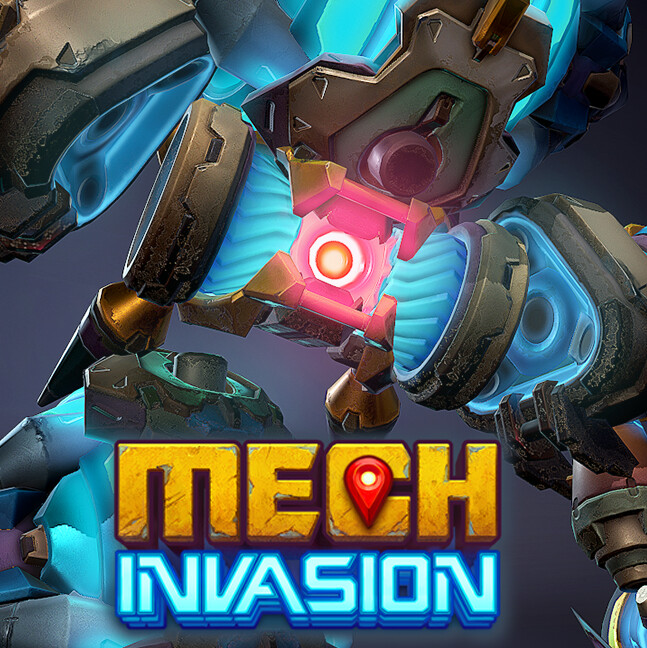 ArtStation - MECH INVASION - Mech model MID2_Leg 49P