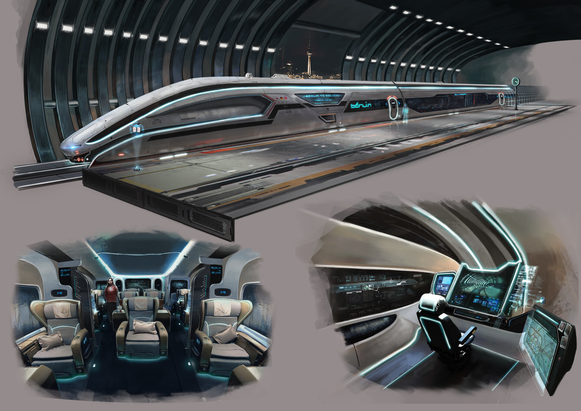 ArtStation - Bullet-Train concept breakdown