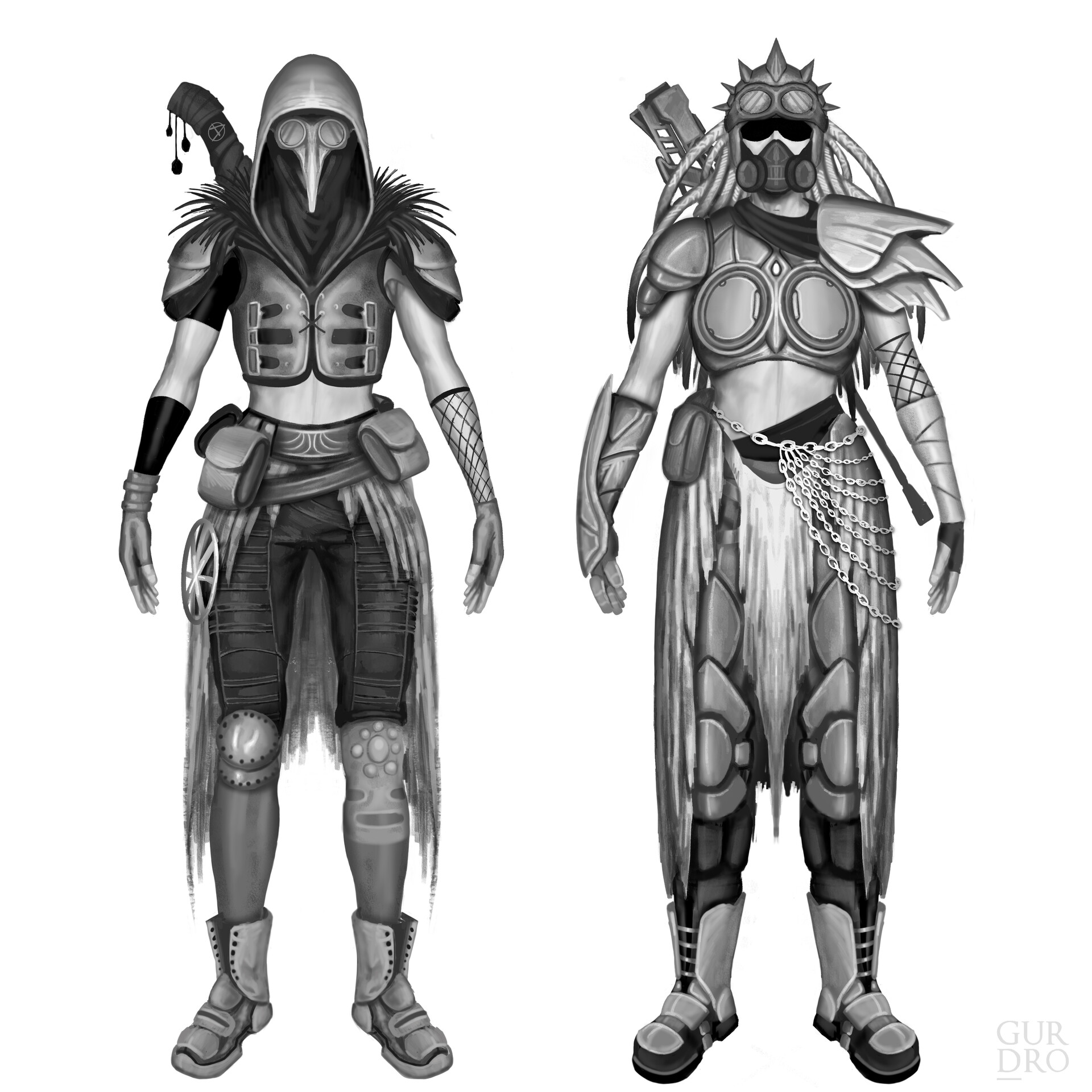 ArtStation - Low render Post-apocalyptic punk clothes concept art