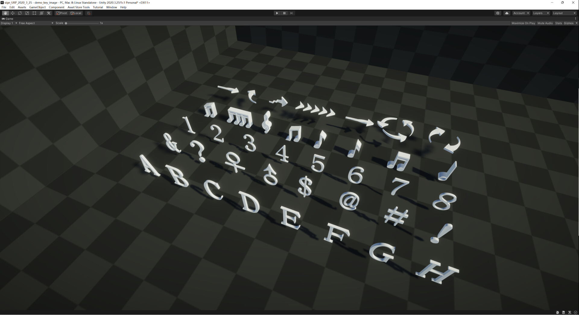 ArtStation - 3D Model - Arrow, Note, Letter, Number, Punctuation Mark ...