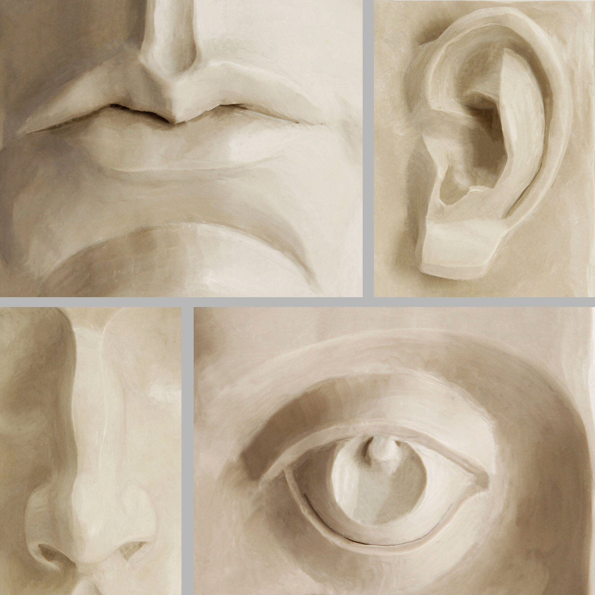ArtStation - Anatomy Practice Sculptures