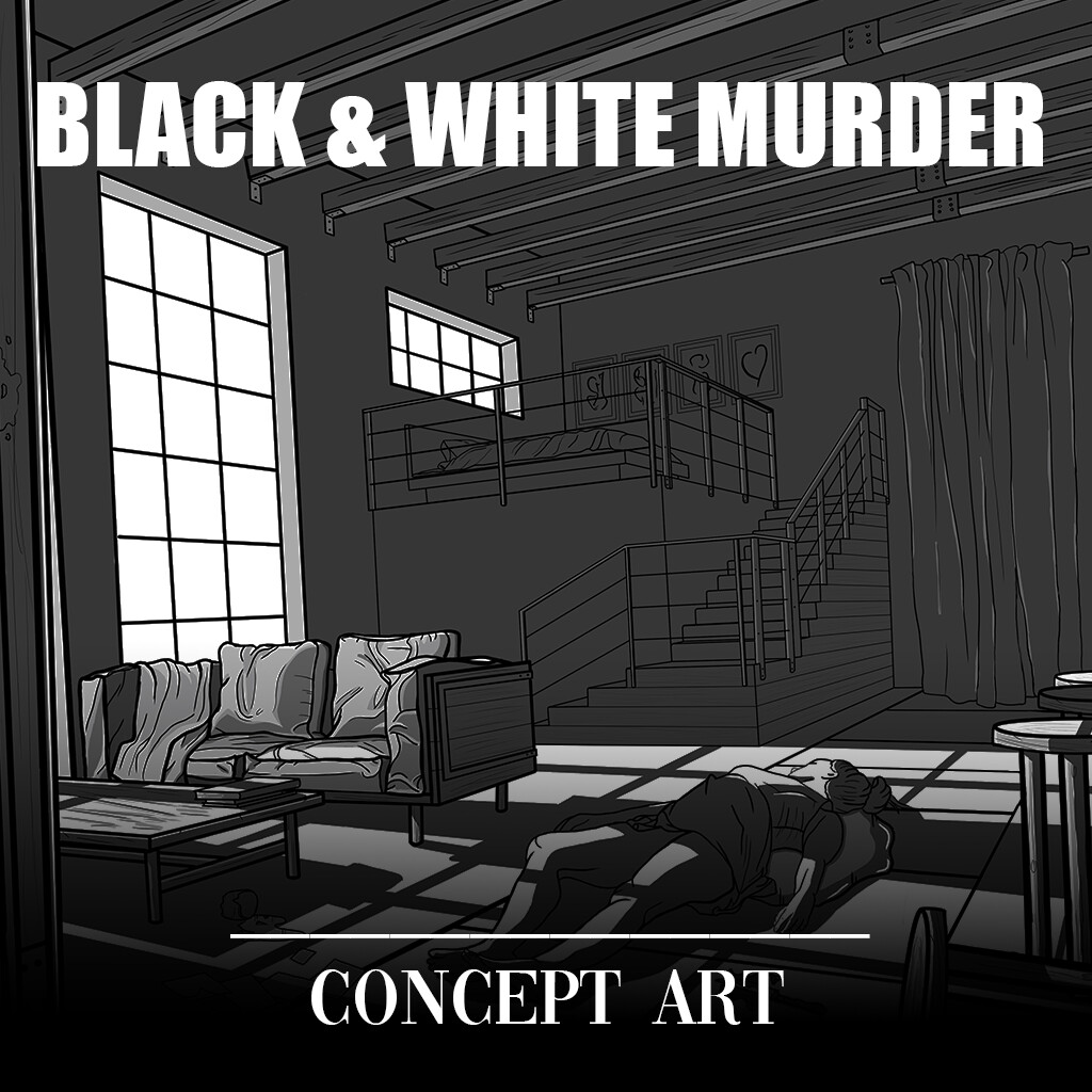 ArtStation - Black and white murder