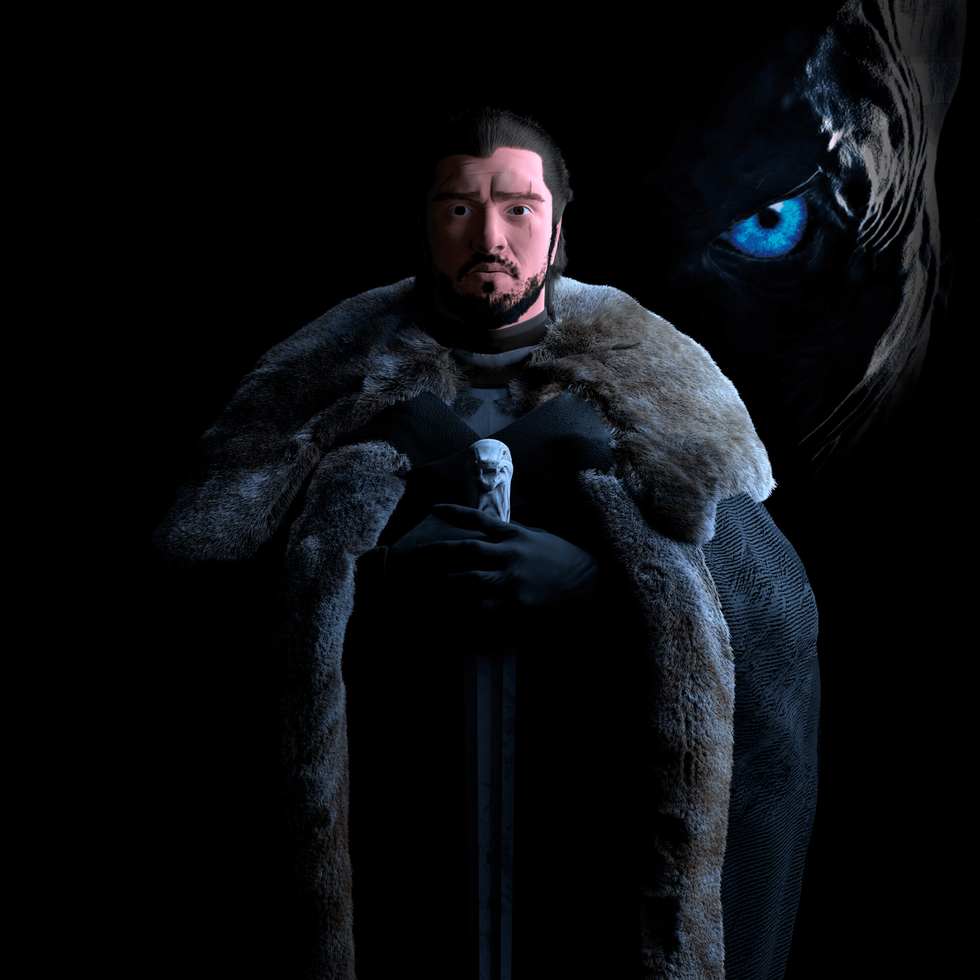 ArtStation - Jon Snow "Winter is coming"