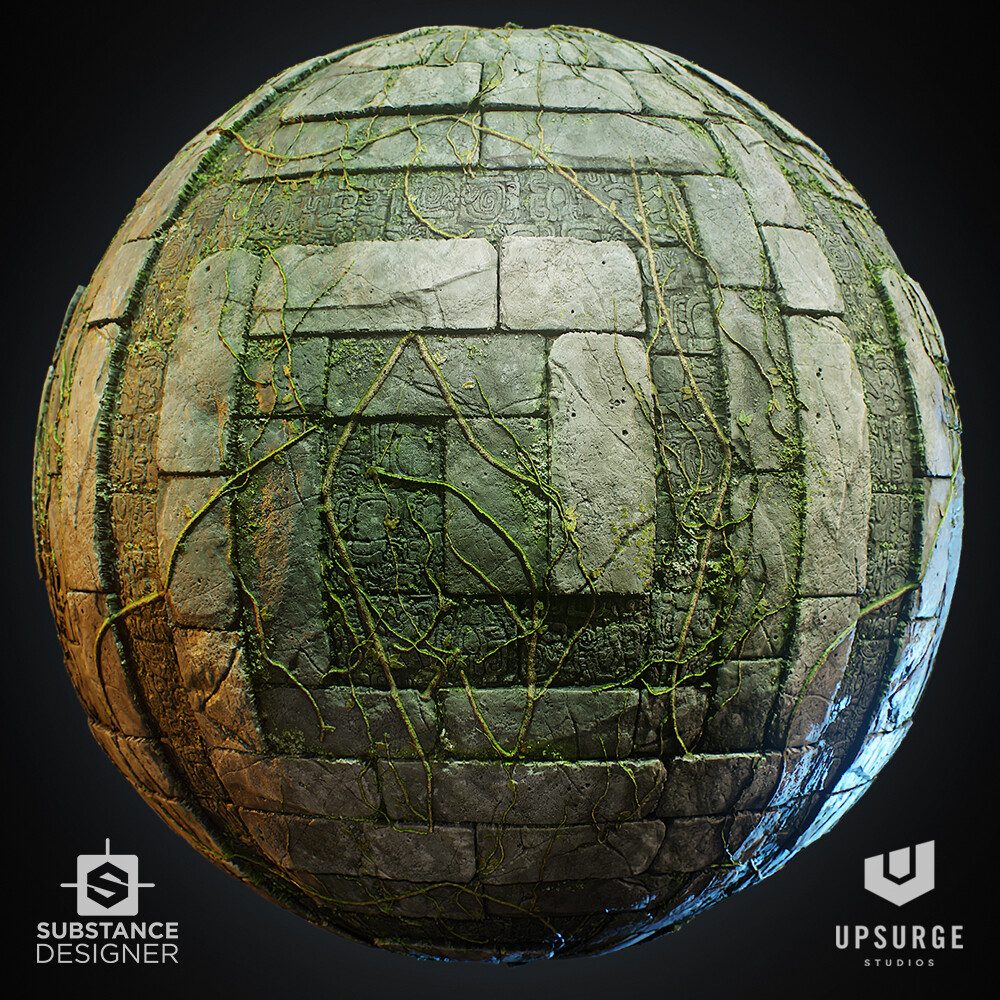 ArtStation - Overgrown Temple Wall Material