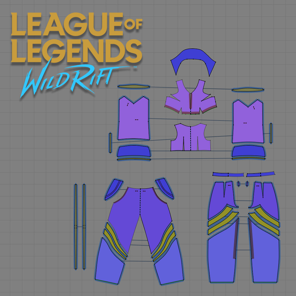 ArtStation - LOL Wild Rift costumes creation