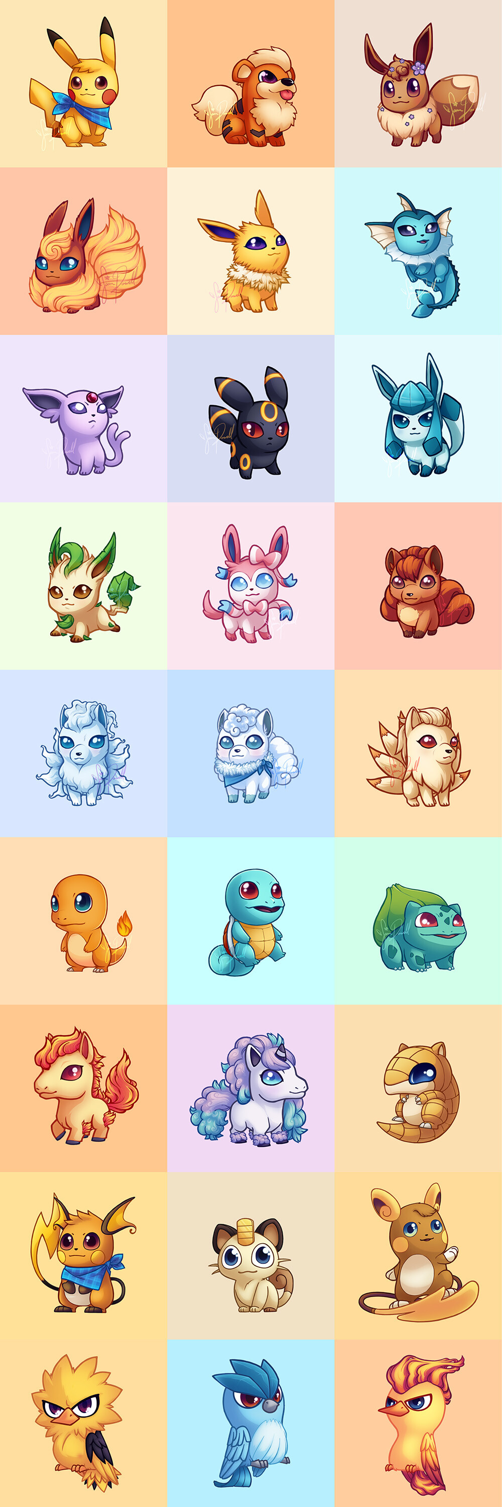 ArtStation - Chibi Pokemon charm series