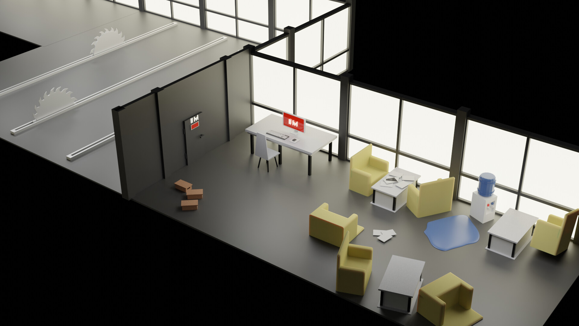 ArtStation - Prototype level design for office game