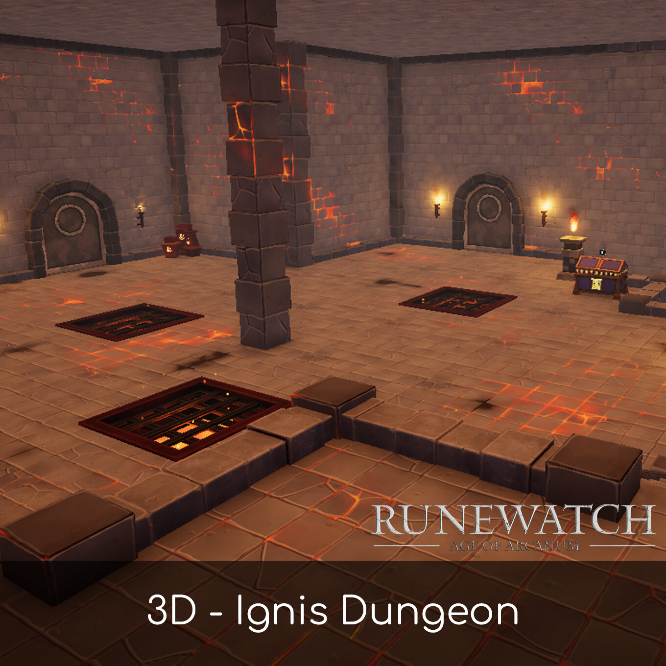 ArtStation - Runewatch - Fire Dungeon Models