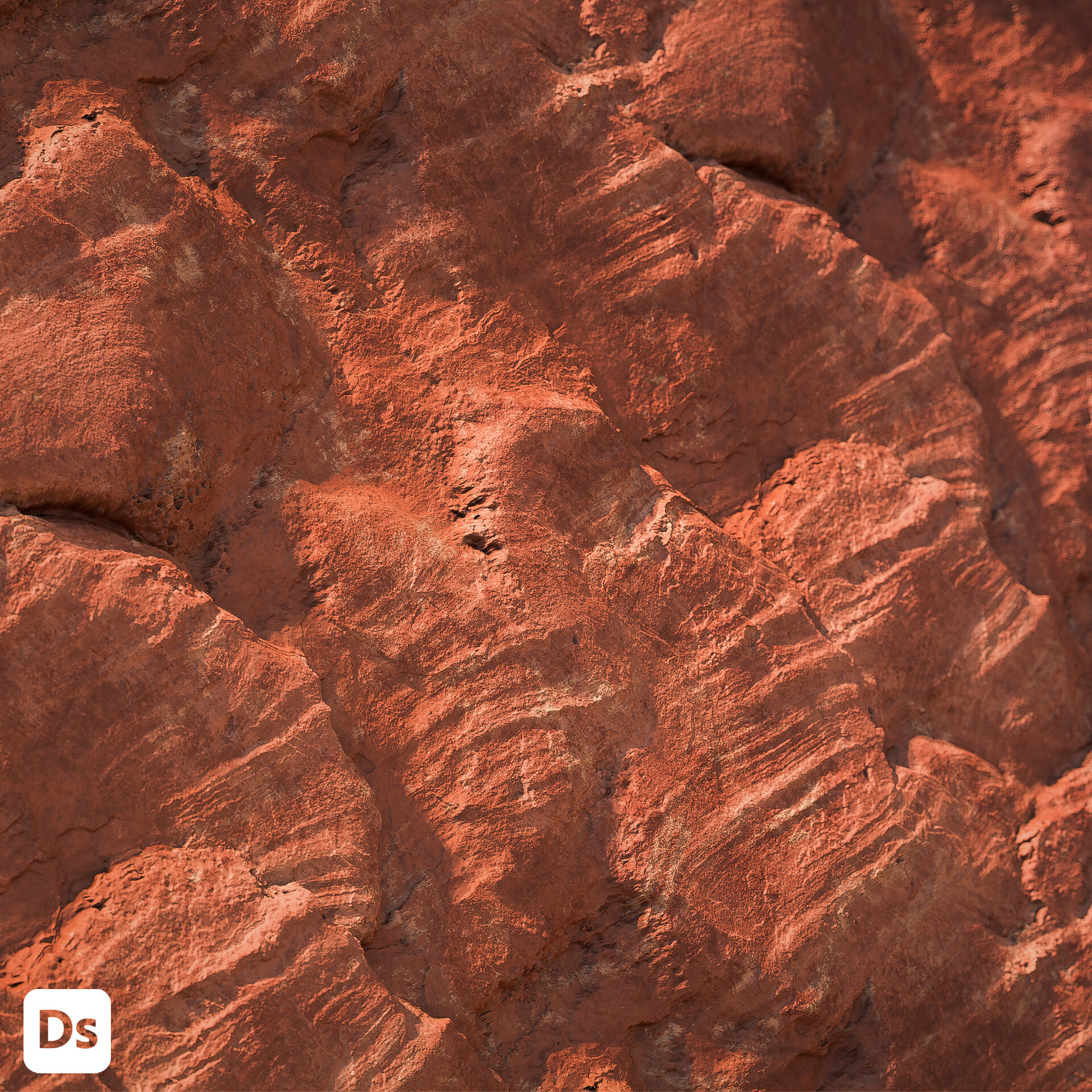ArtStation - Red Sandstone Rock Material Study