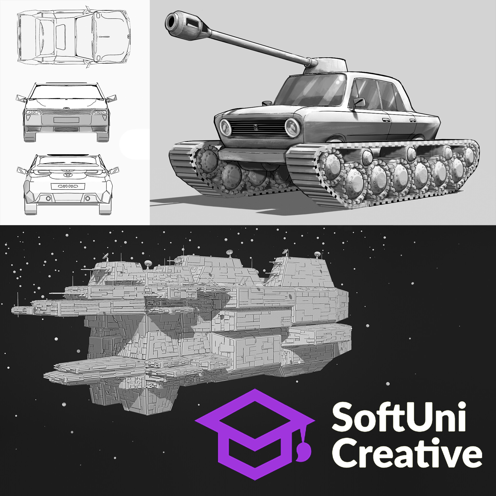 ArtStation - Environment Concept Art Term 2022 - Homework 1 Vehicles