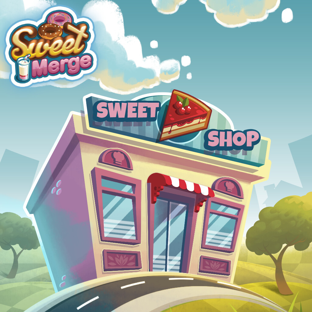 ArtStation - Sweet shop illustration