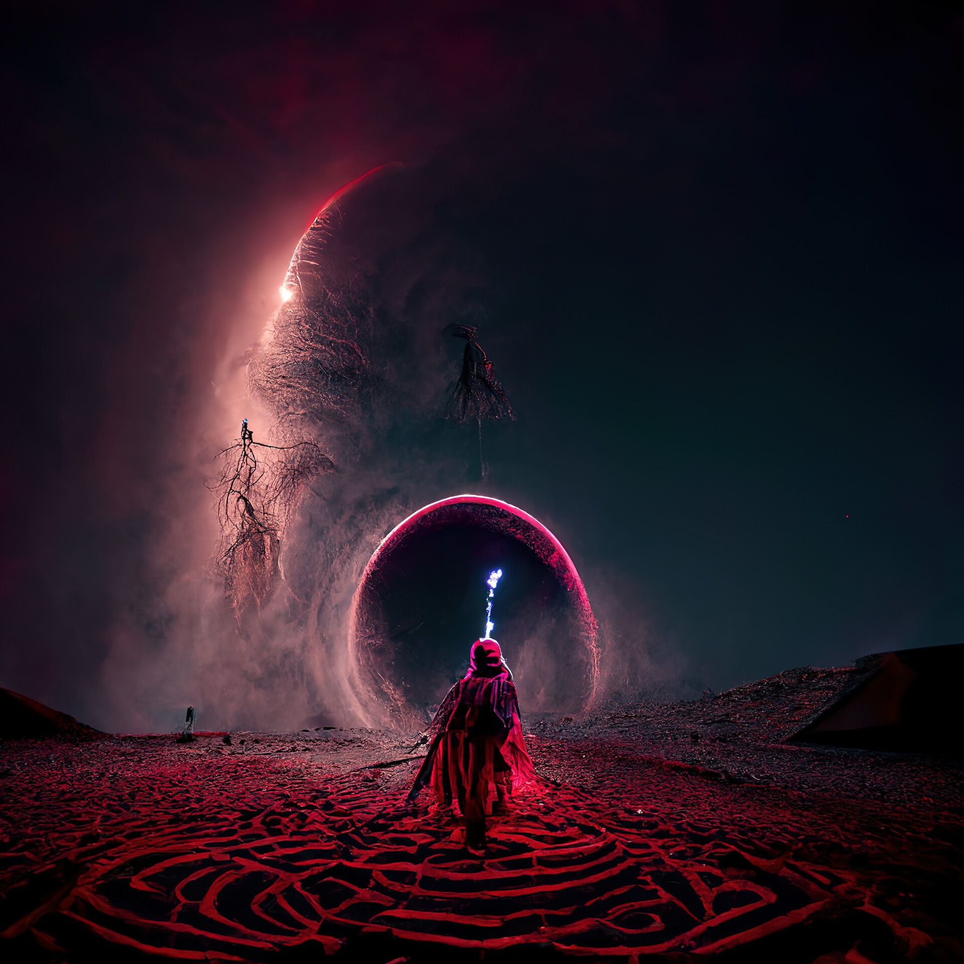 Mohamed Karam - A.I. | Psychedelic Wizard Conjuring A Portal