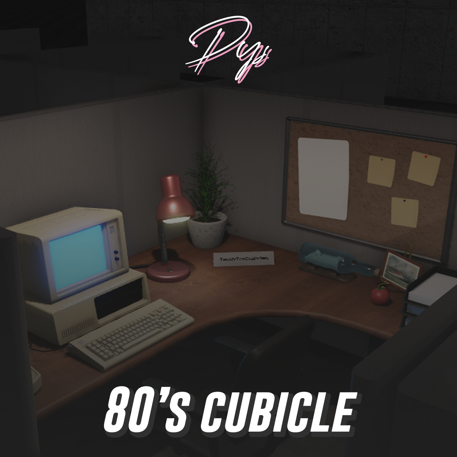 ArtStation - 80's Cubicle [Roblox]