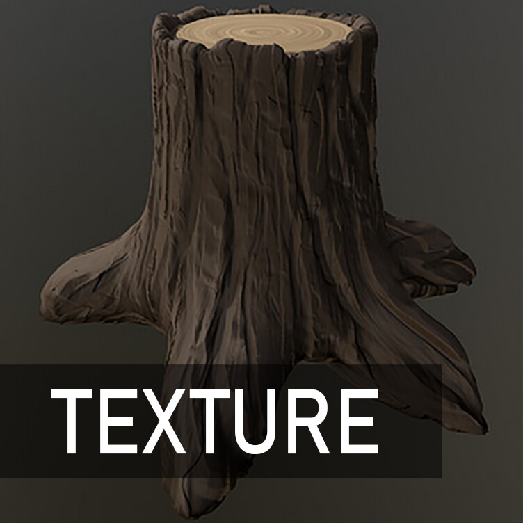ArtStation - Tree Stump Texture Display