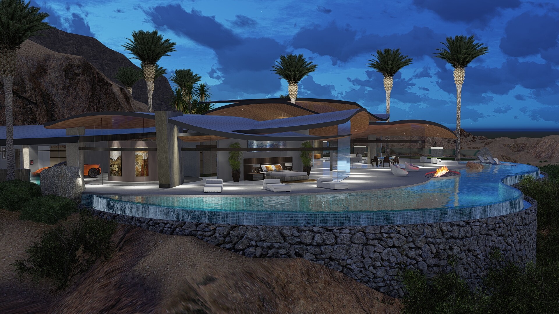 ArtStation - Mountain House Concept