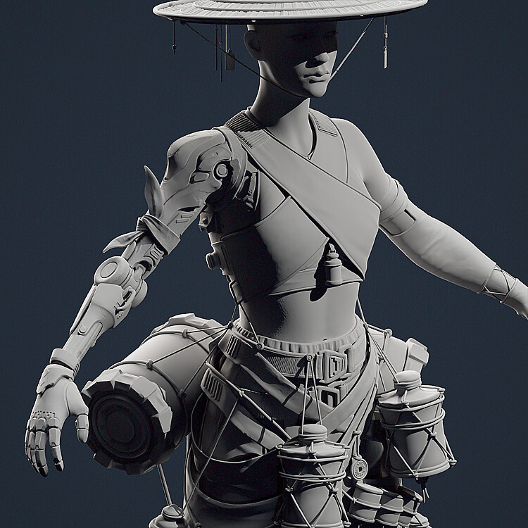 ArtStation - Firefly Girl - WIP