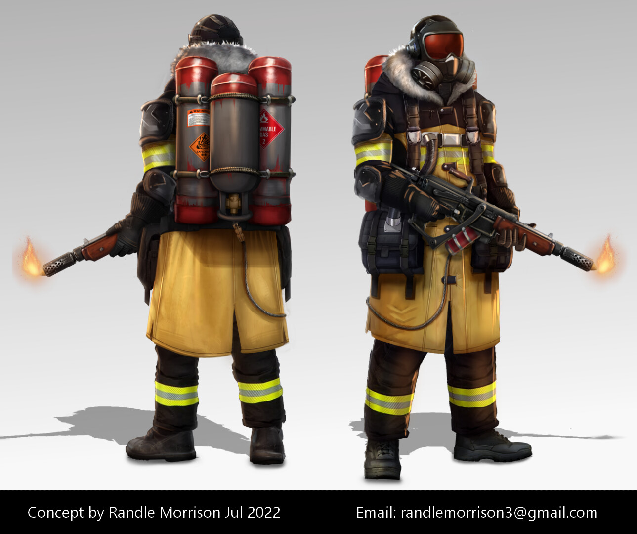 ArtStation - Post-Apocalyptic Fire Fighter Concept