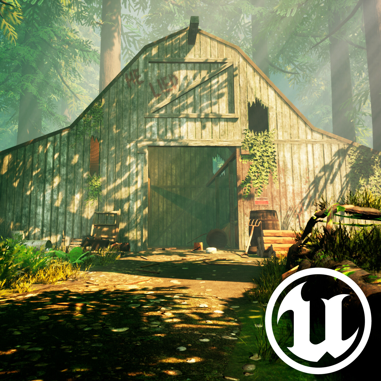 ArtStation - Abandoned Barn in Jungle || Unreal engine 4