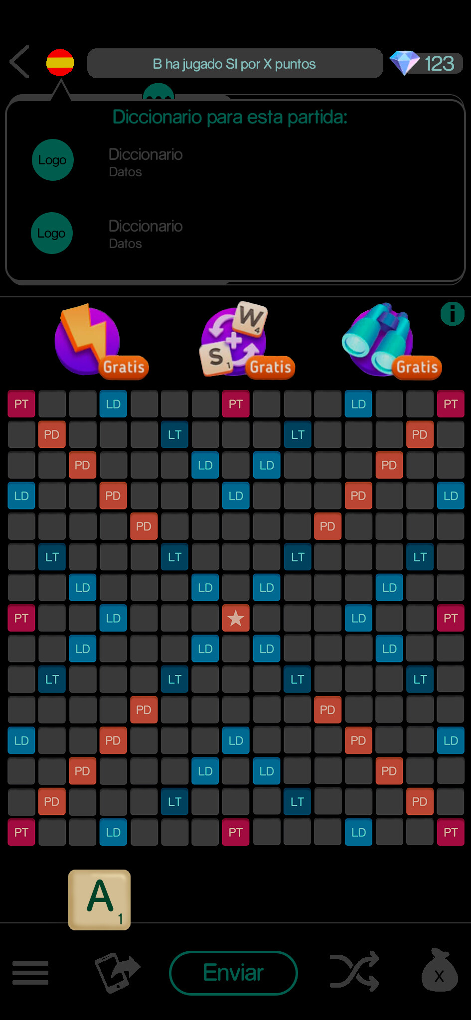 ArtStation - Scrabble UI Dark Theme Redesign