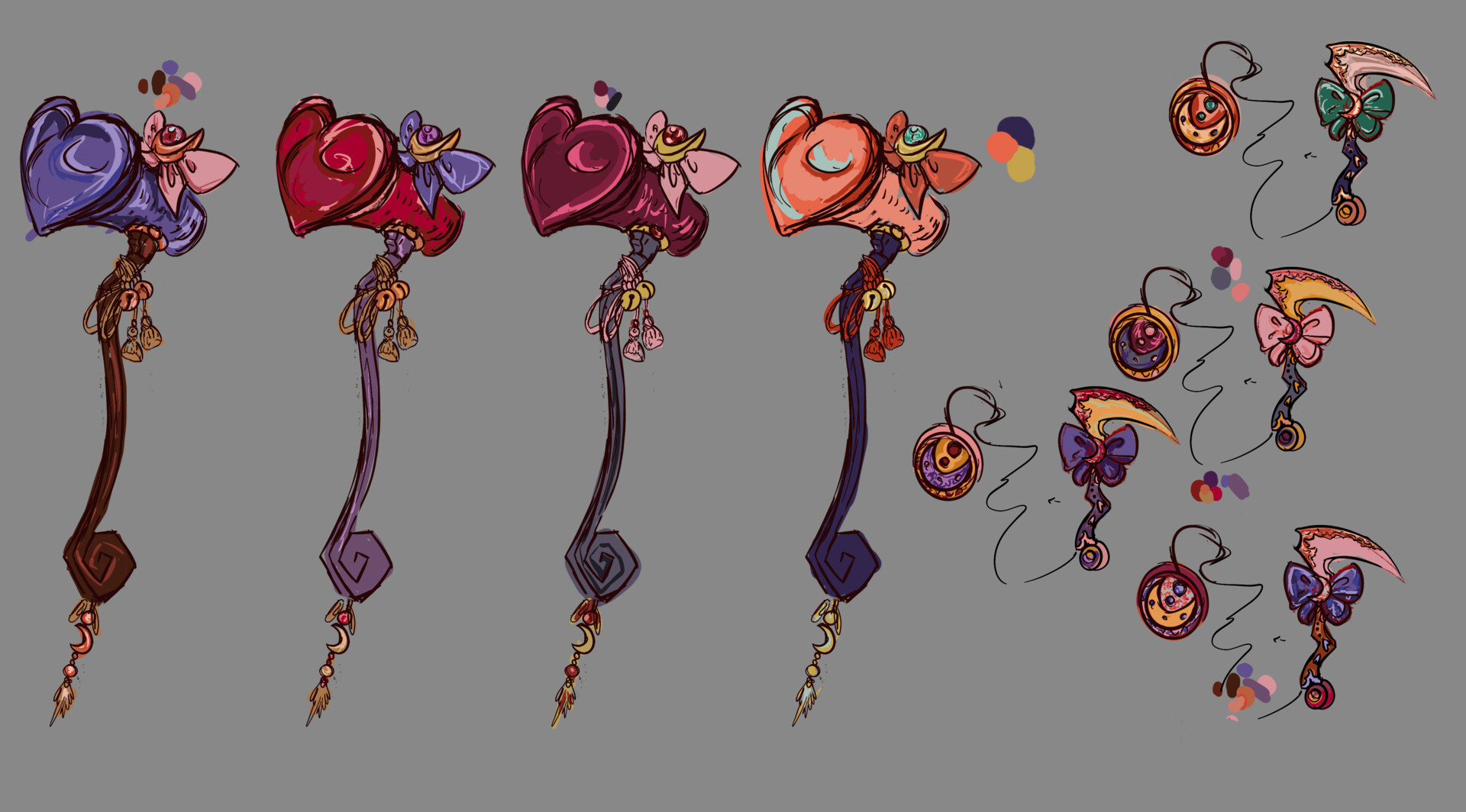 ArtStation - Mask Children VisDev Turnarounds and props