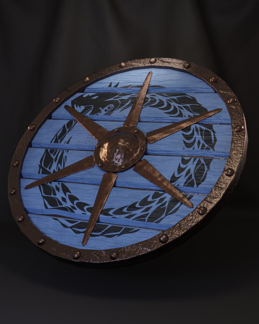 ArtStation - Viking Shield at sunset