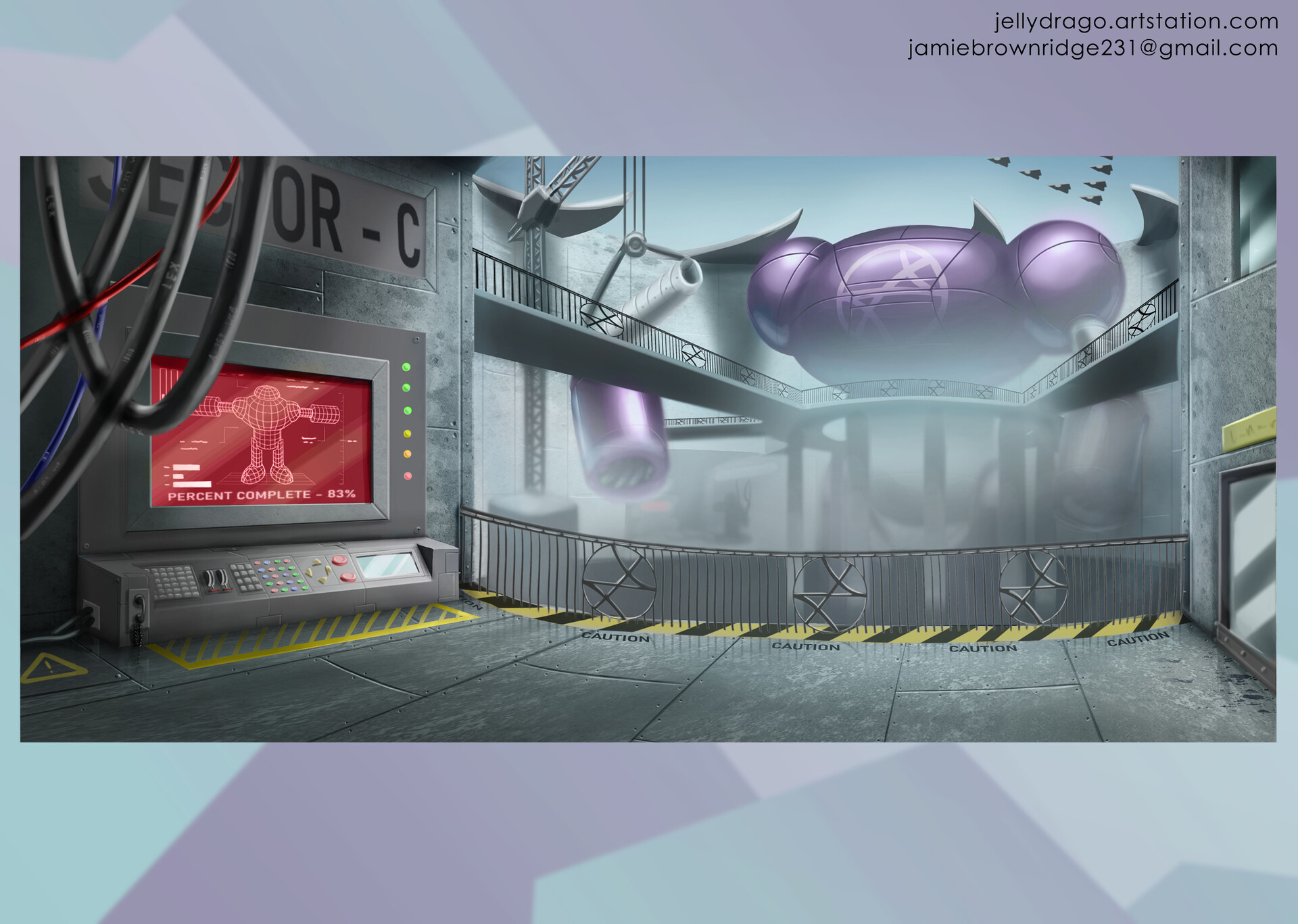 ArtStation - Interior Environment - Mech Factory