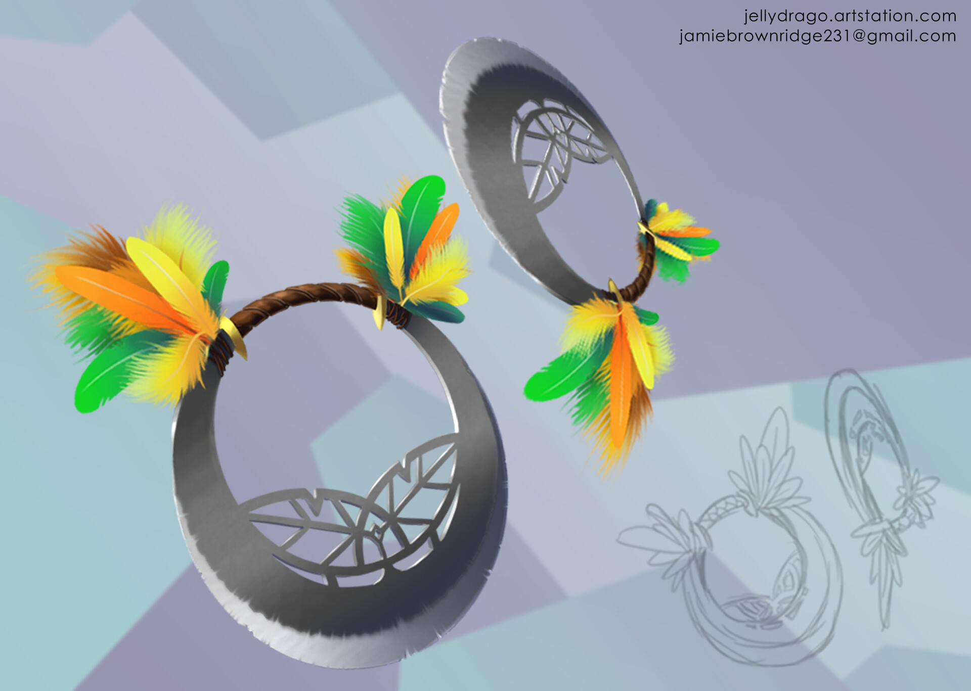 ArtStation - Weapon Design - Feathered Chakrams