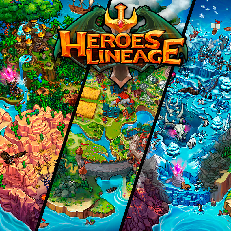ArtStation - Global Map for Heroes Linage