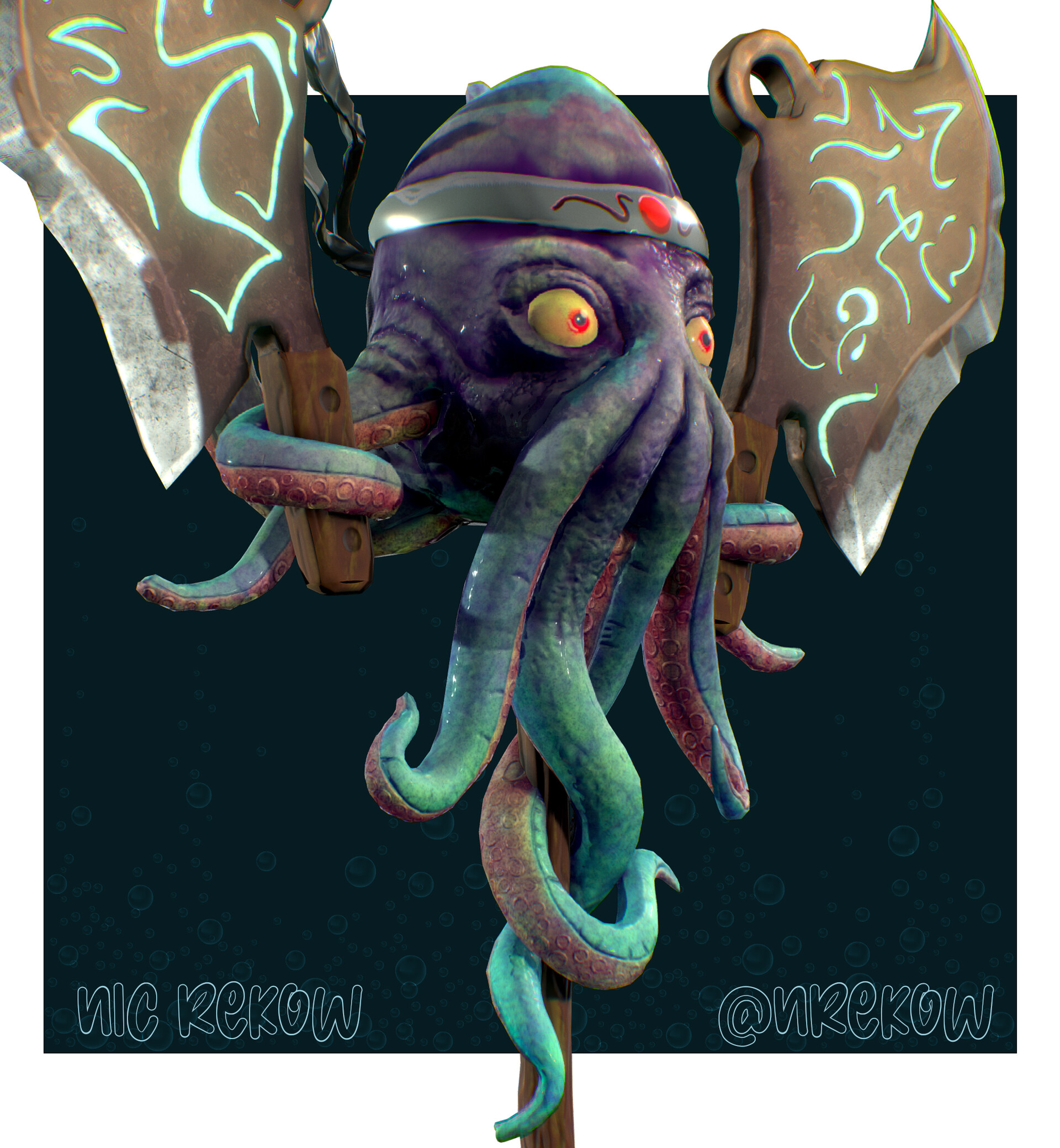 ArtStation - Deep Water Octopus Axe