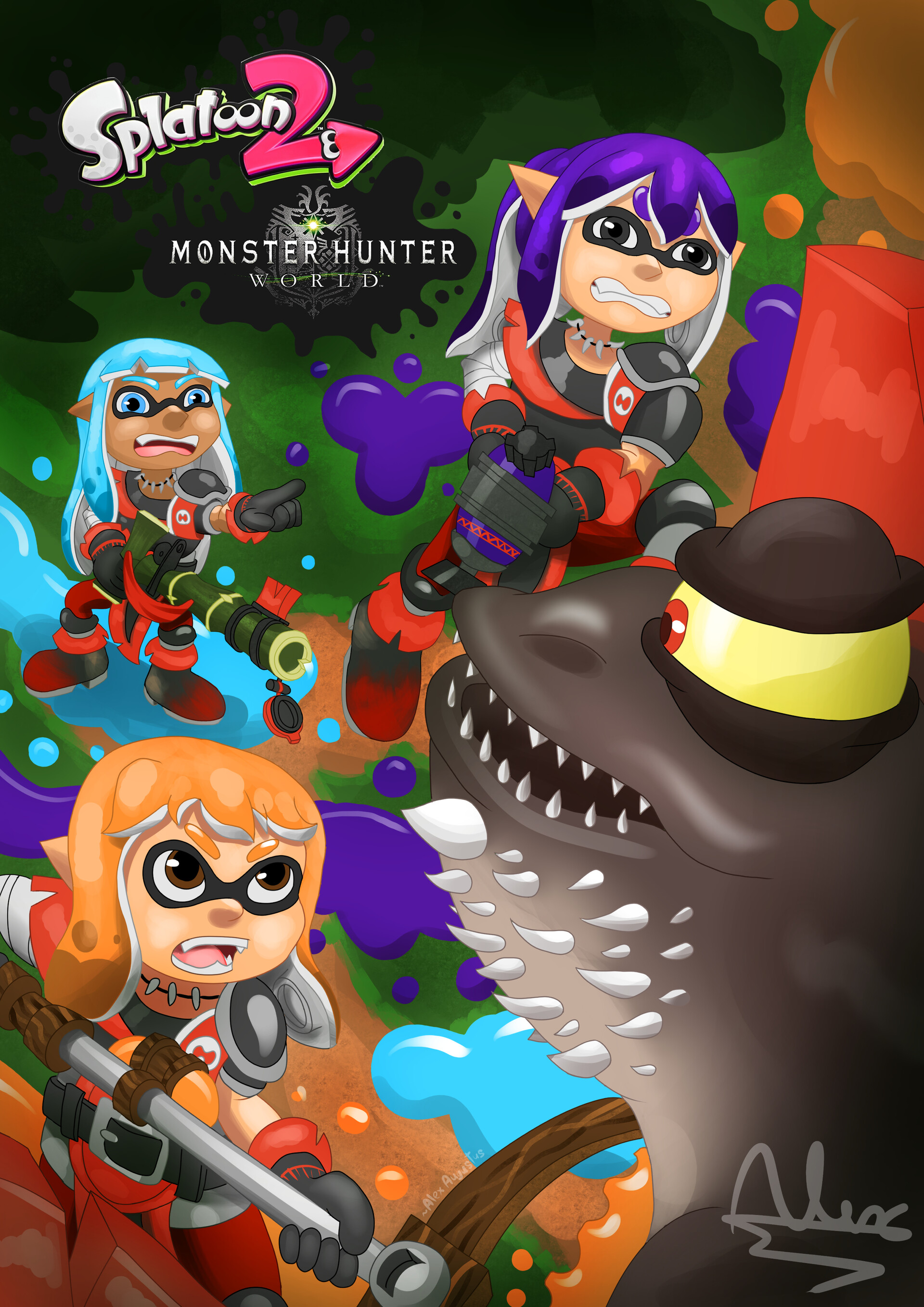 ArtStation - Splatoon 2 x Monster Hunter World Concepts