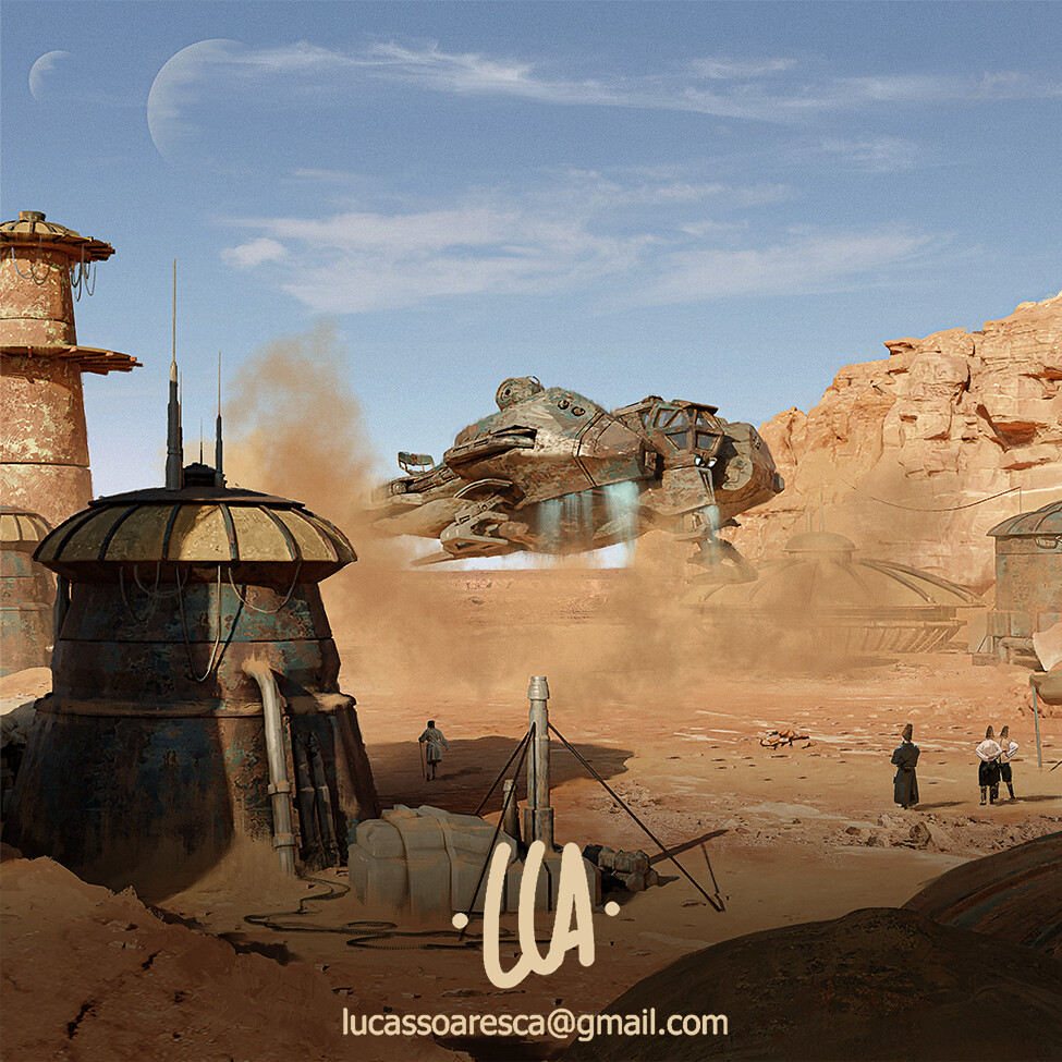 ArtStation - Landing on an arid Planet