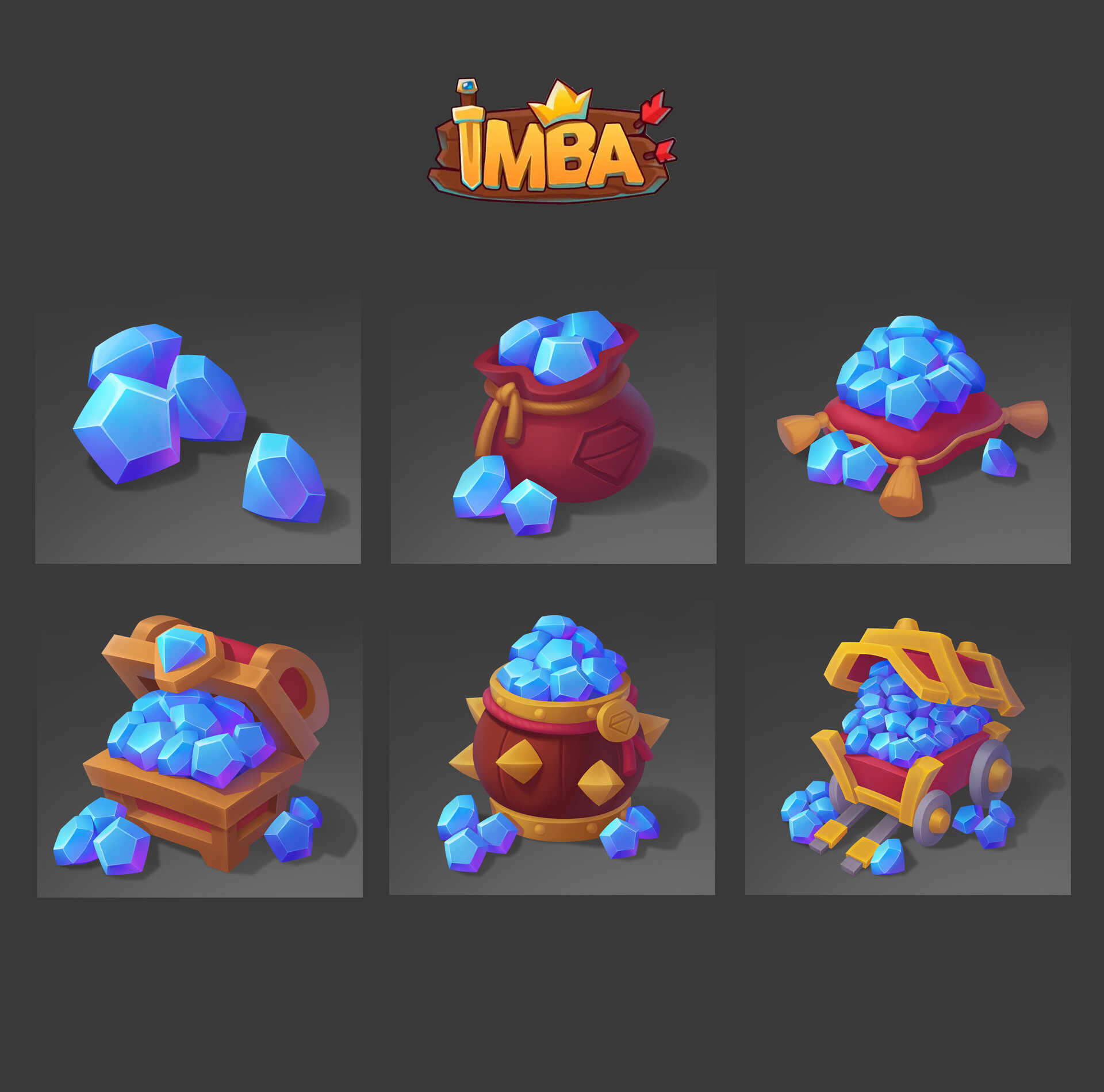 ArtStation - IMBA: gem icons for shop