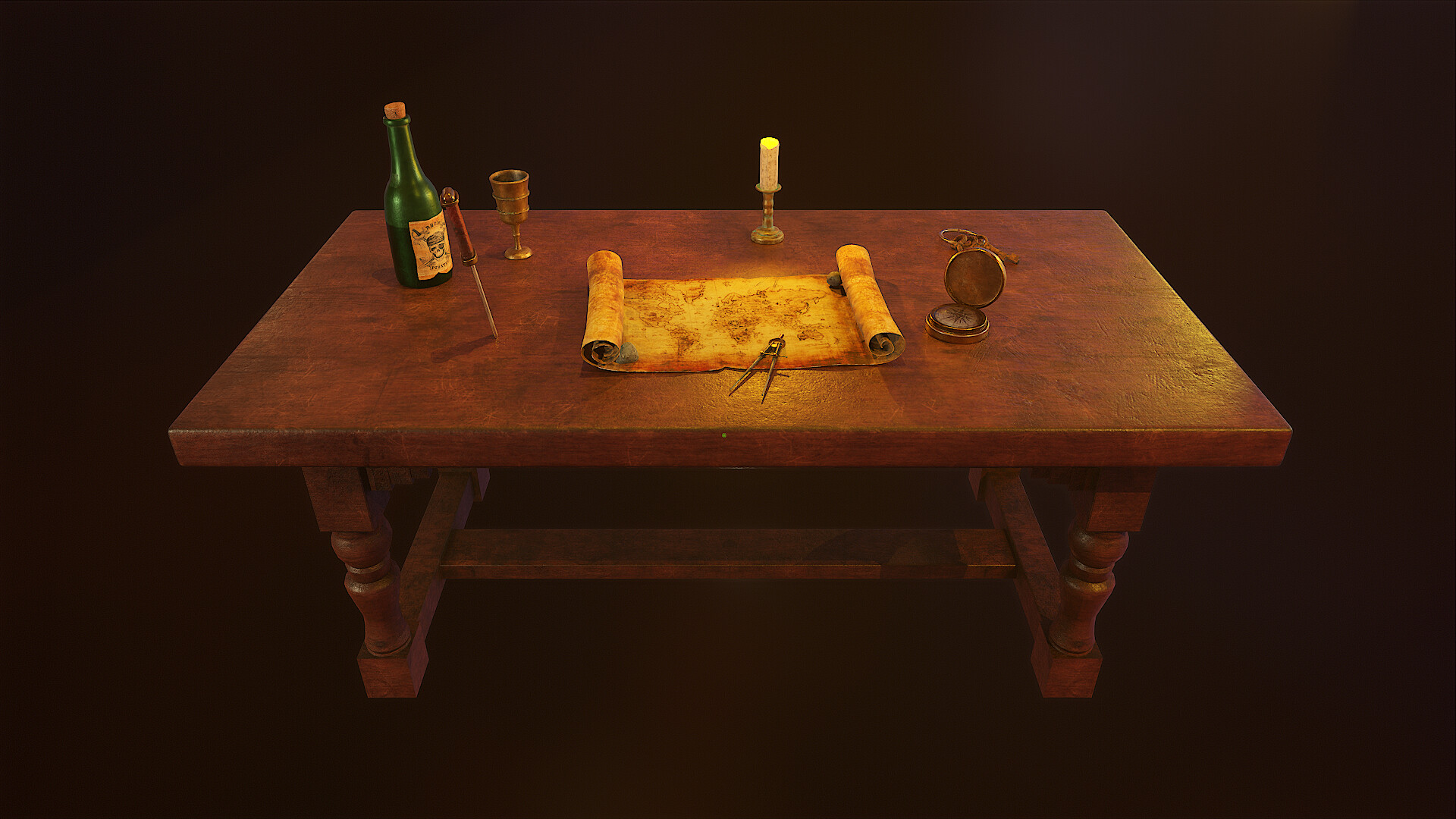 ArtStation - Pirate captain's table