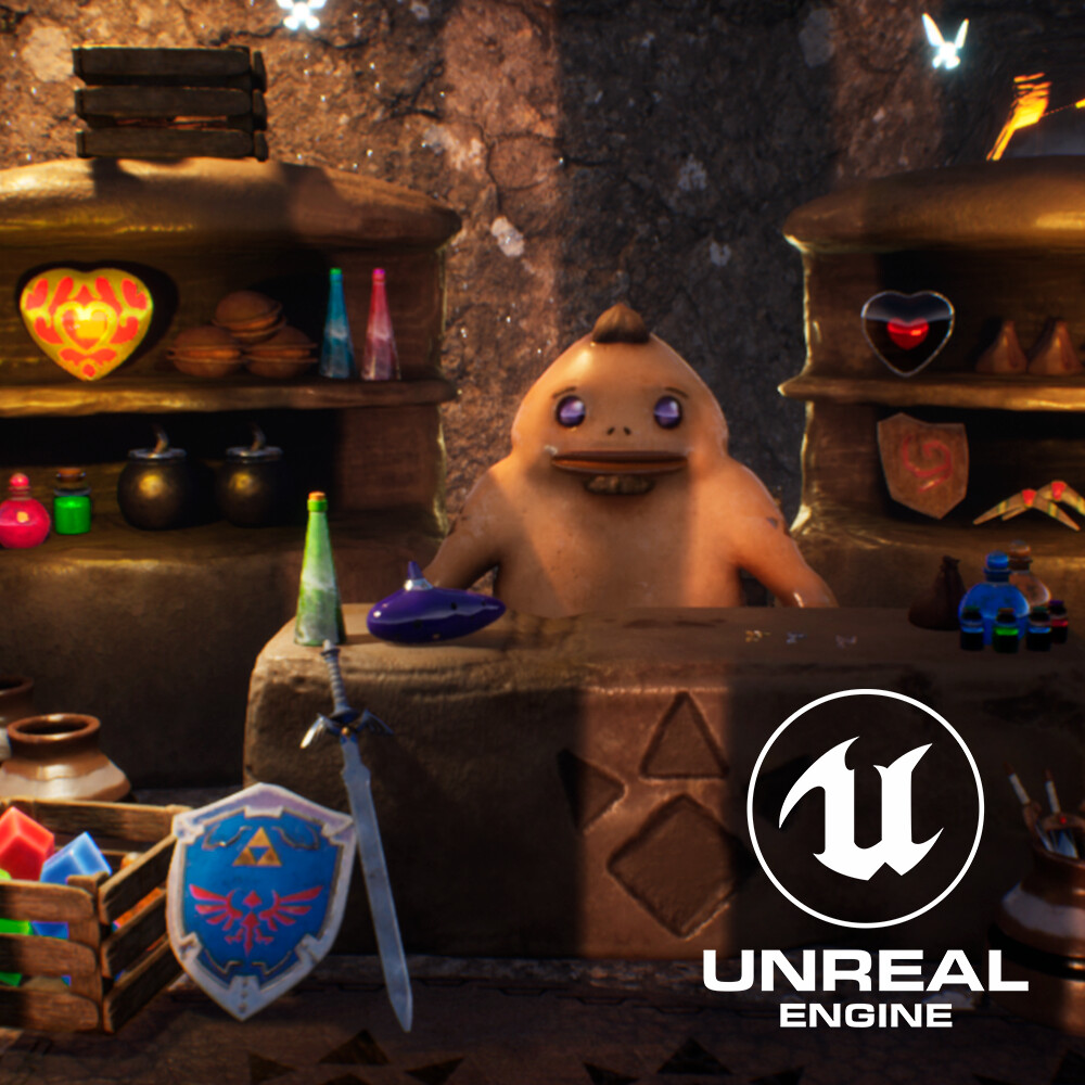 ArtStation - Zelda Goron Shop - Collaborative environment.