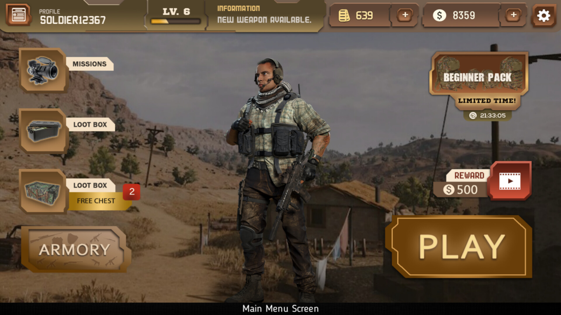 ArtStation - ProtoType GUI 1st Person Shooting Game UI Design, Delta ...
