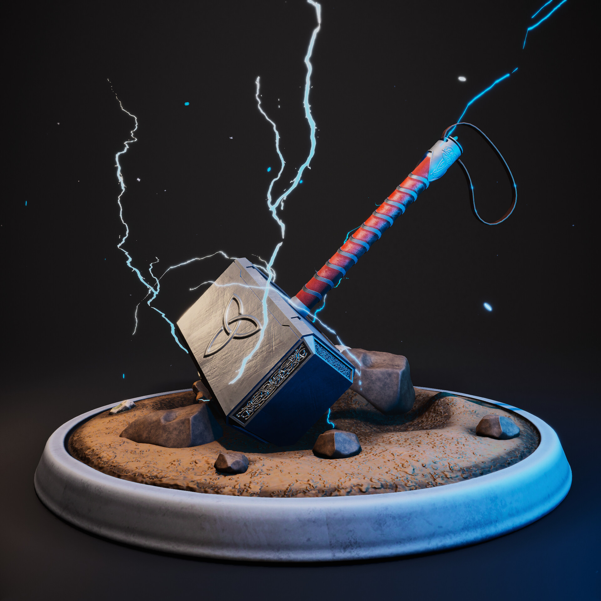 ArtStation - Mjolnir Thor Low Poly