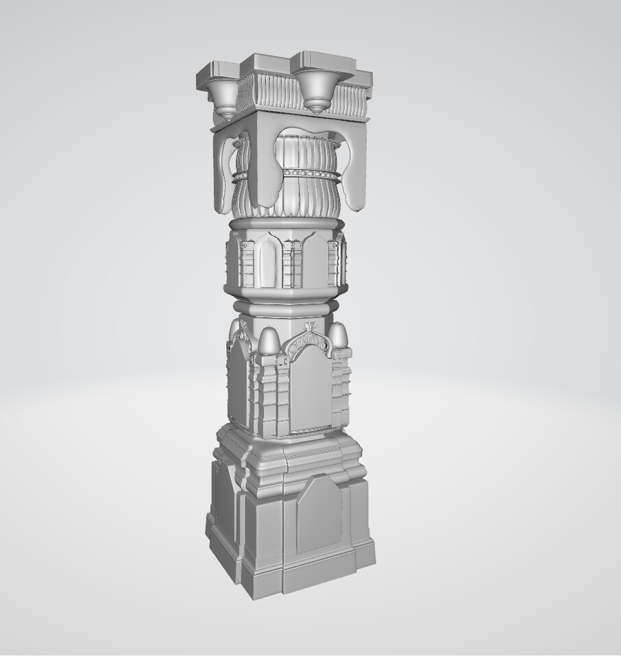 ArtStation - detailed pillar